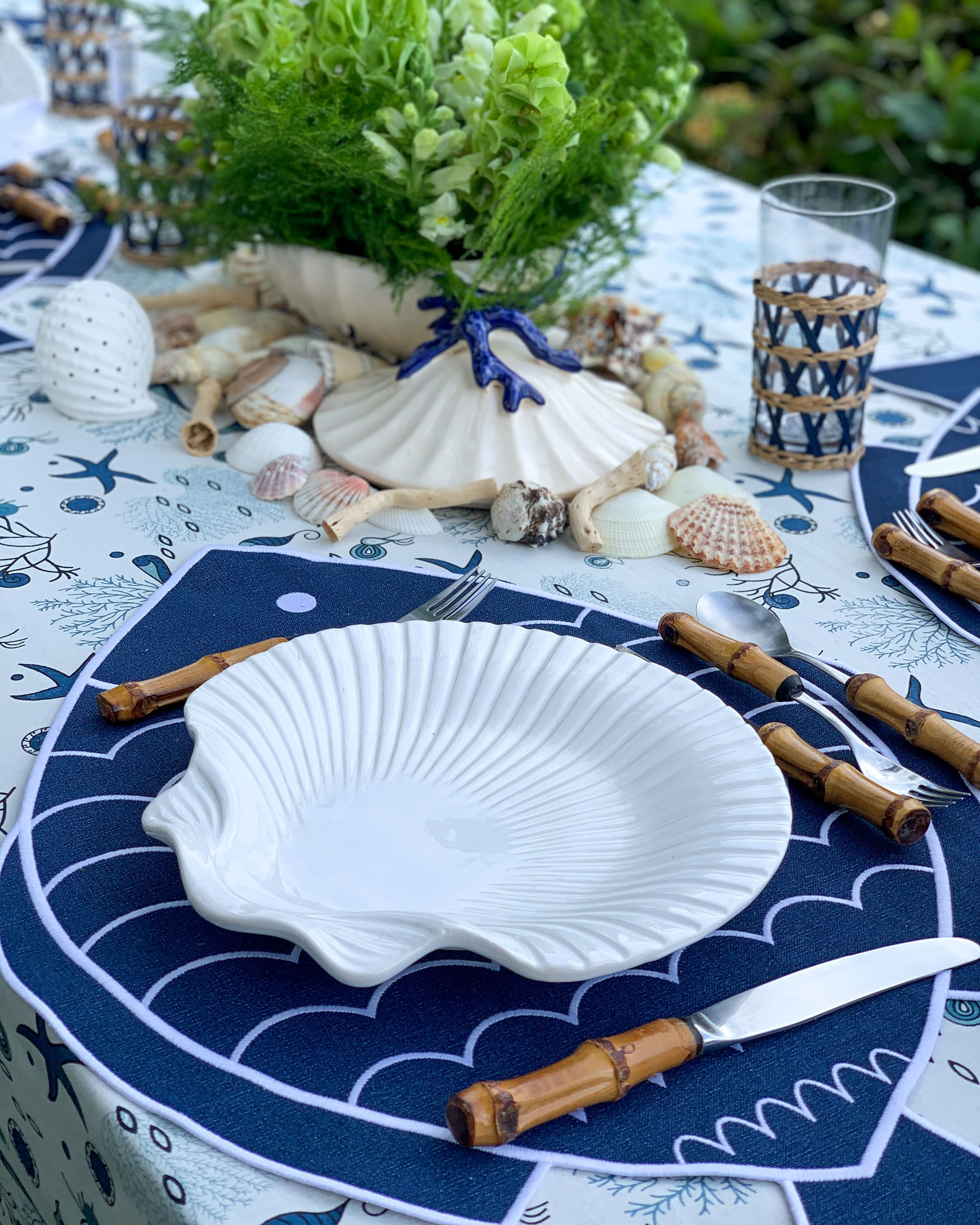 Prato Raso Formato Concha Branco