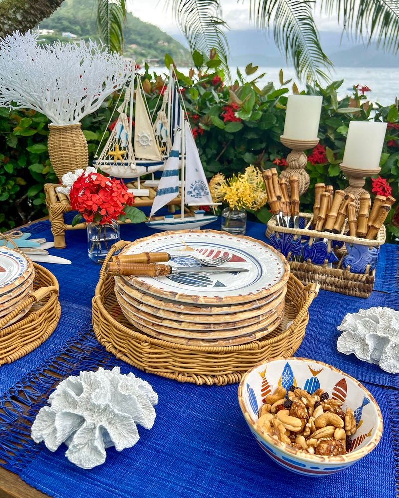 Veleiro Listrado Azul E Branco Timão Estrela E Peixes P